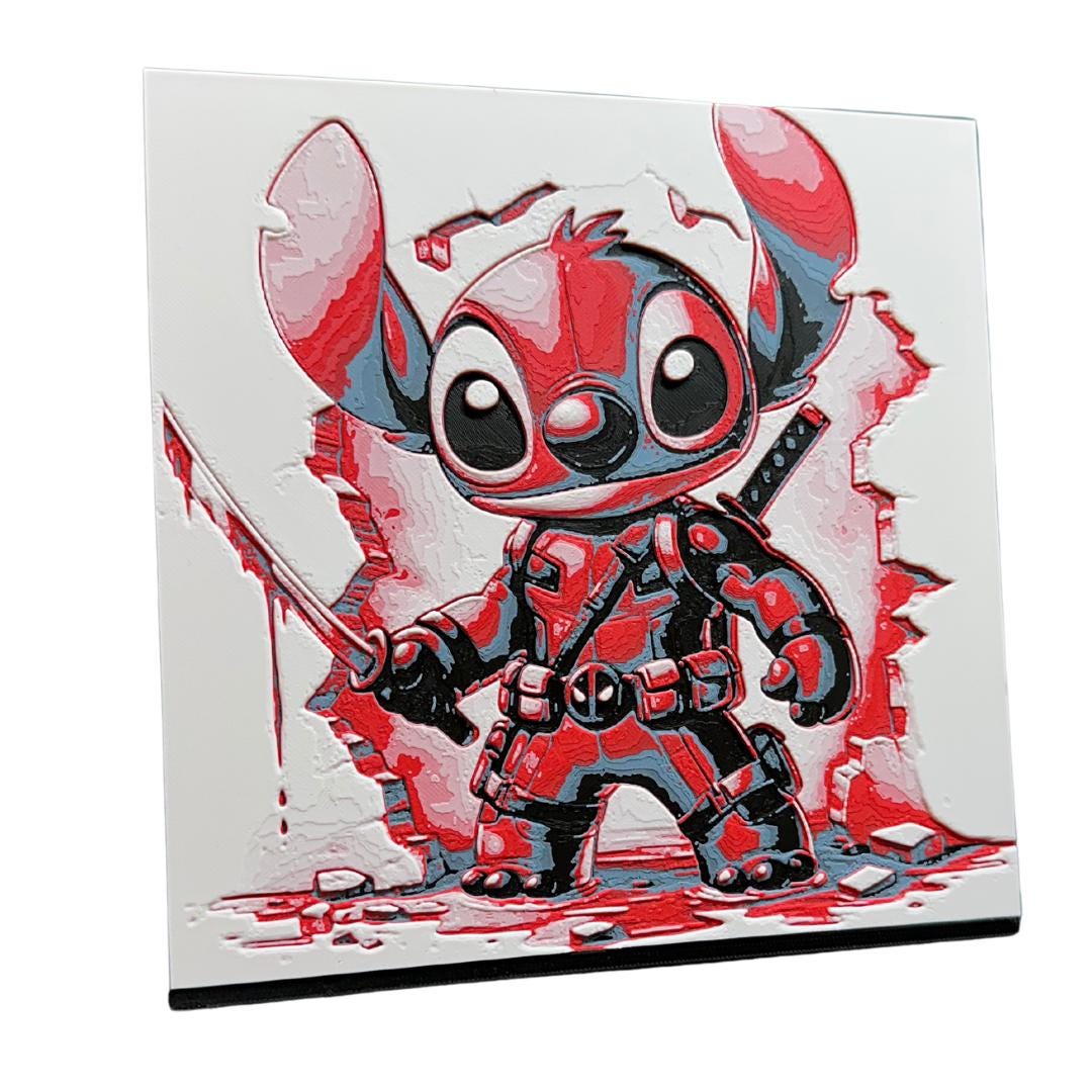 Stitch - Deadpool 3D Printed Cosplay Wall Art – Unique & Bold Home ...