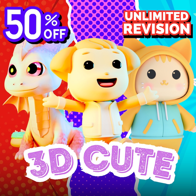 Convert 2D Into 3D Modeling, 3D Cartoon Figures, Toys, and Prints Using ...