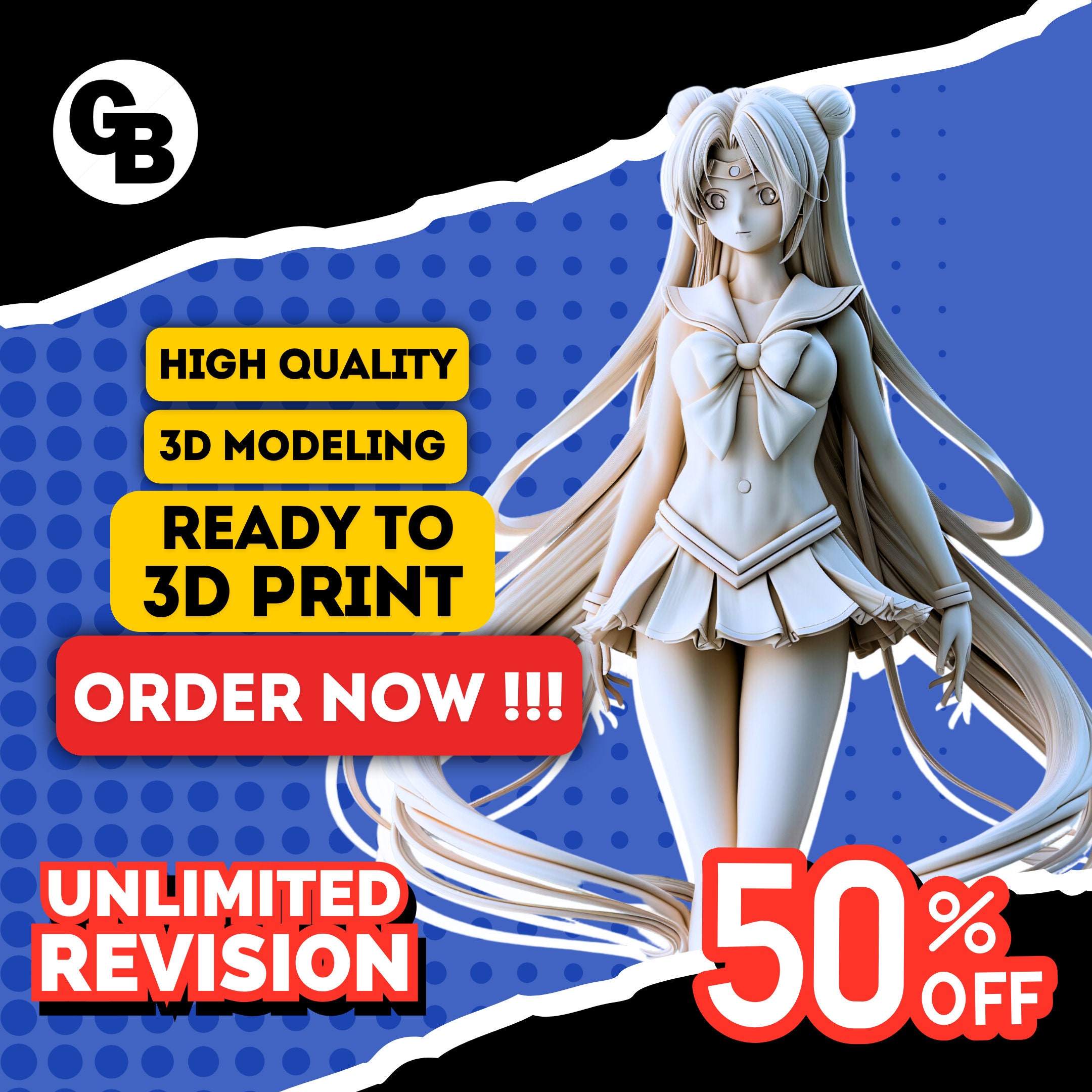 Custom 3D Model for 3D Printing Model 3D Printing on Demand Custom 3D Character Modeling Custom ...