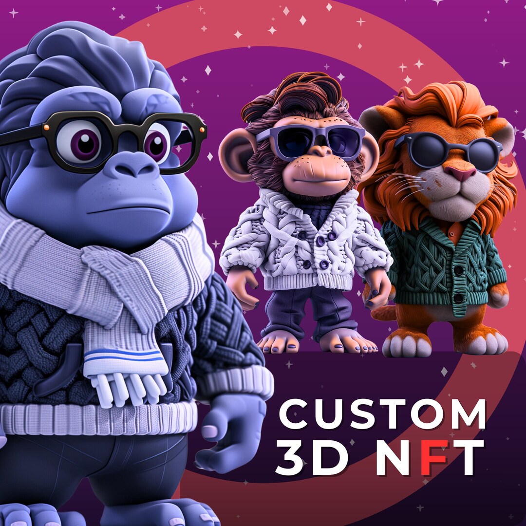 Custom 3D NFT Art Collection 3D Character Profile Picture Digital PFP ...