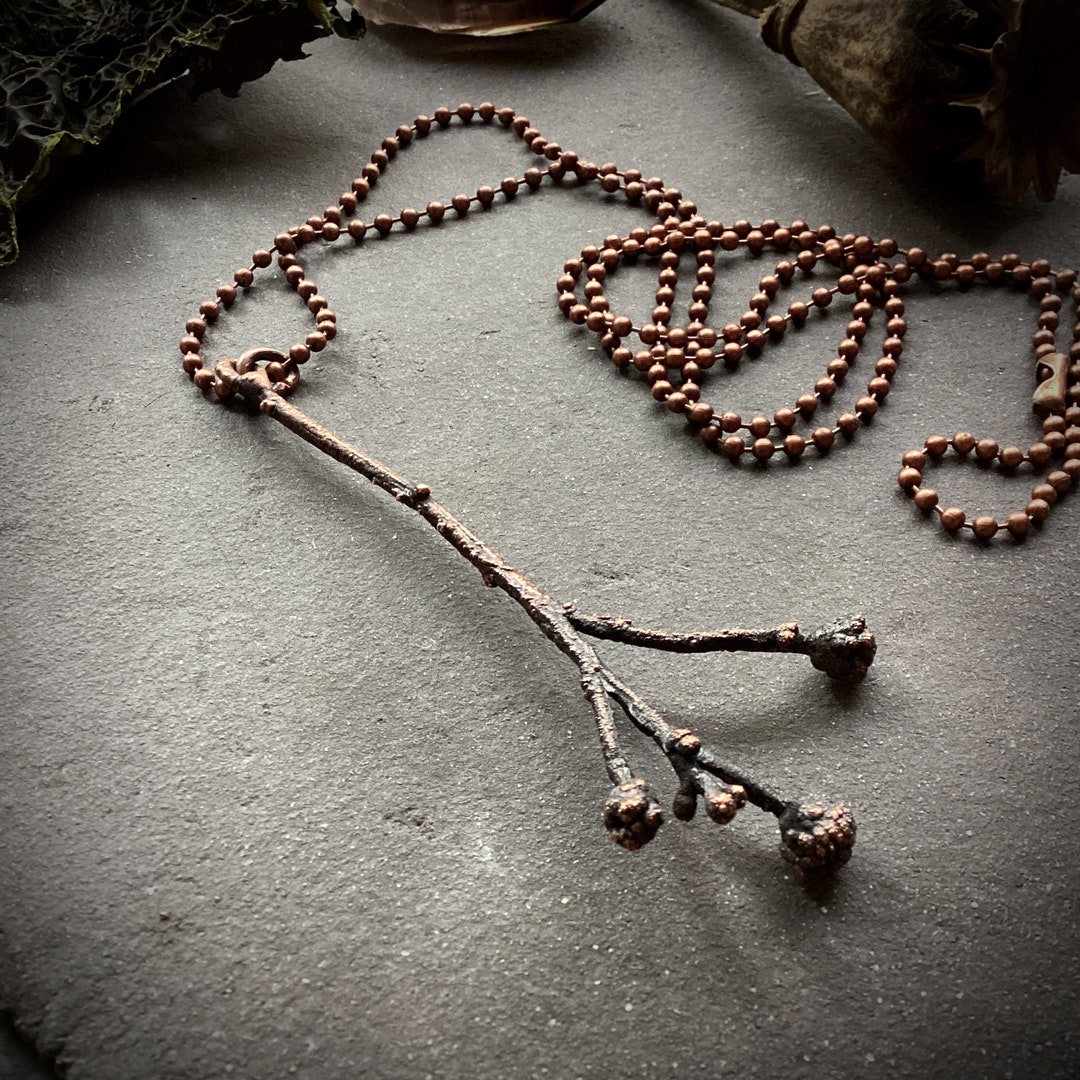 Copper Seed Pod Natural Curiosity Flower Pendant Talisman Electroformed ...