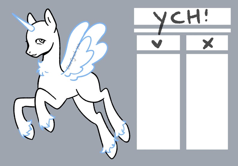 MLP Custom Character Art Commission | YCH Reference Sheet - Etsy