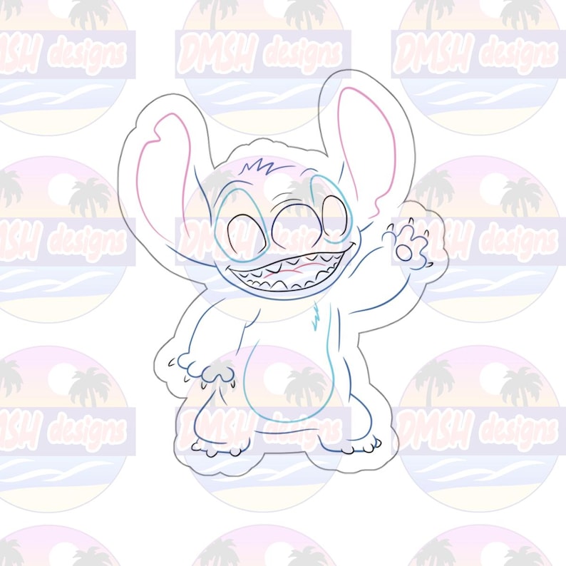 Lilo & Stitch Outline Sticker, Stitch Silhouette Sticker , Donald Duck ...