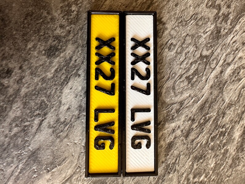 Custom Scale 3D Printed Number Plates 1/10, 1/5,1/12 Any Combinations ...