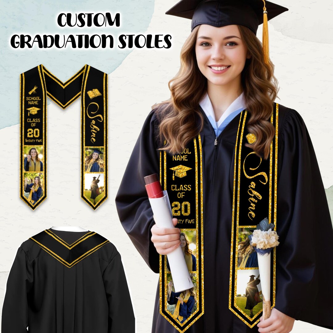 Custom in Loving Memory Graduation Stoles,custom Graduation Stole With ...