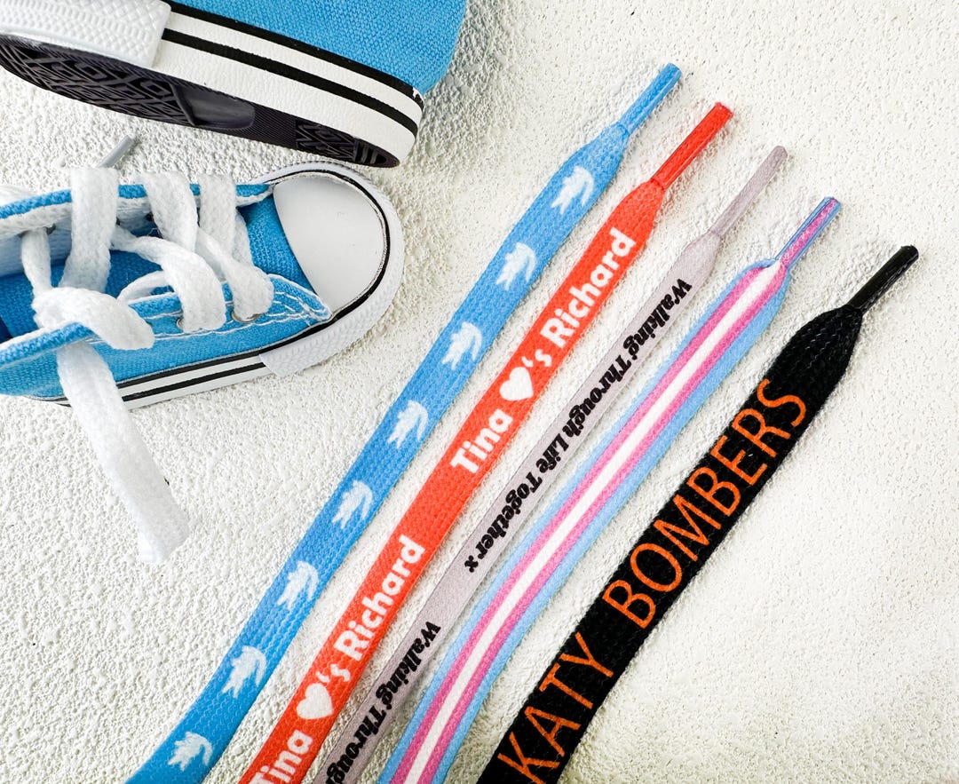 Personalized Text Shoelaces,custom Name Shoelaces,colorful Replacement ...