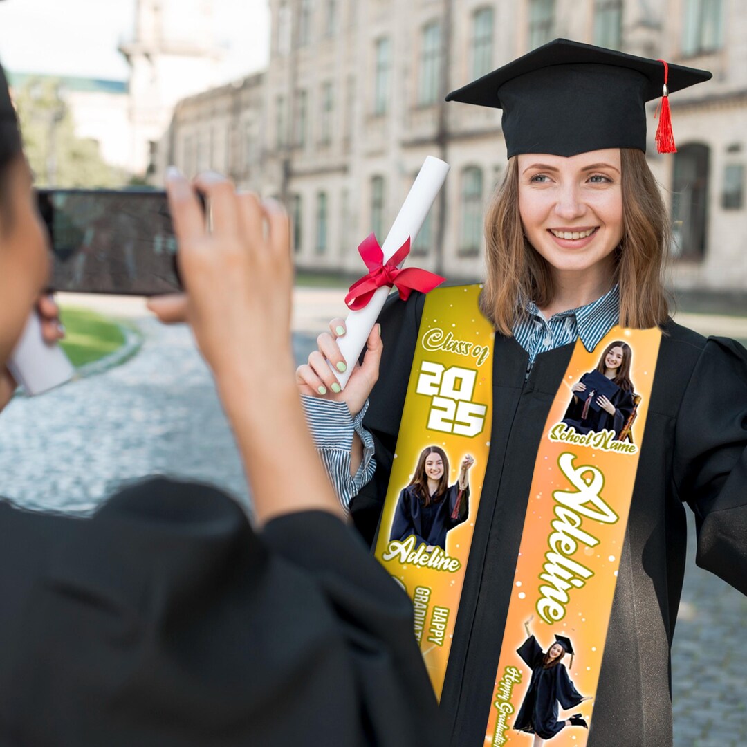 Custom Graduation Stole,personalized Class of 2025 Grad Stole ...