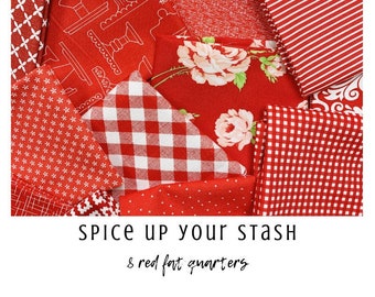 Red Fat Quarters | Etsy