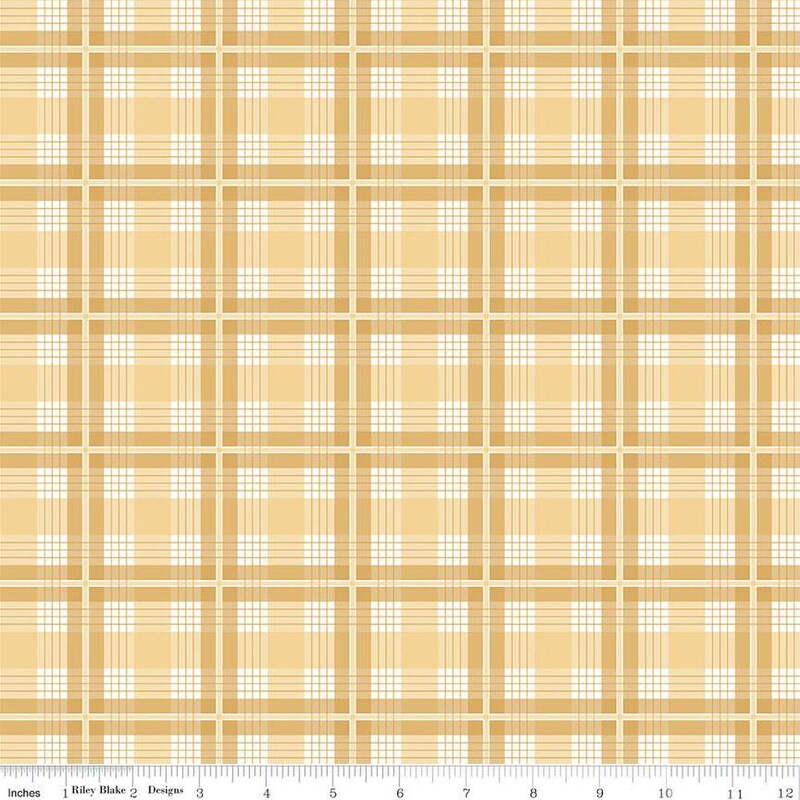 Yellow Plaid Fabric - Etsy