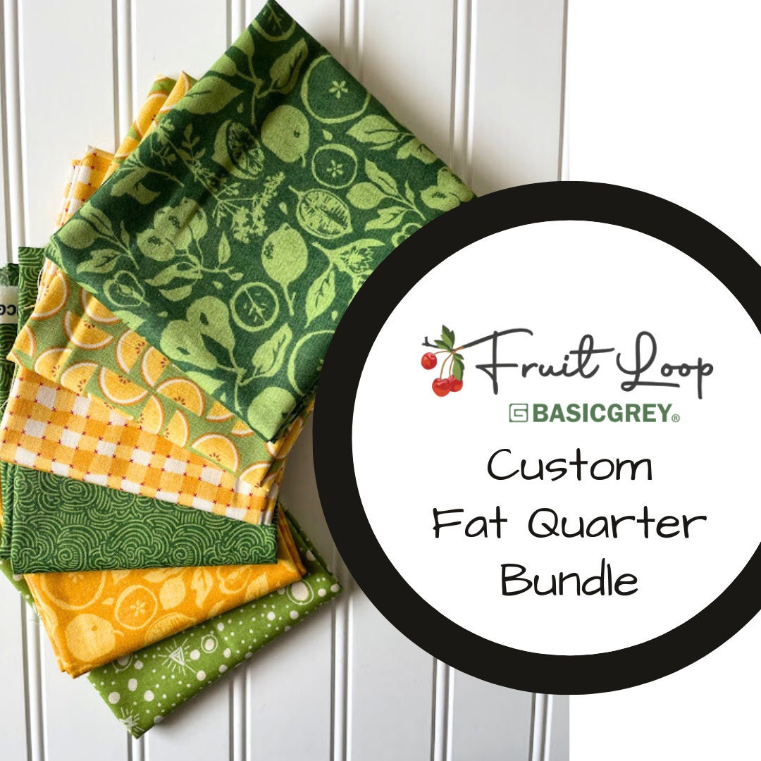 Fruit Loop Lemon Lime Fat Quarter Bundle by Basicgrey for Moda - Etsy