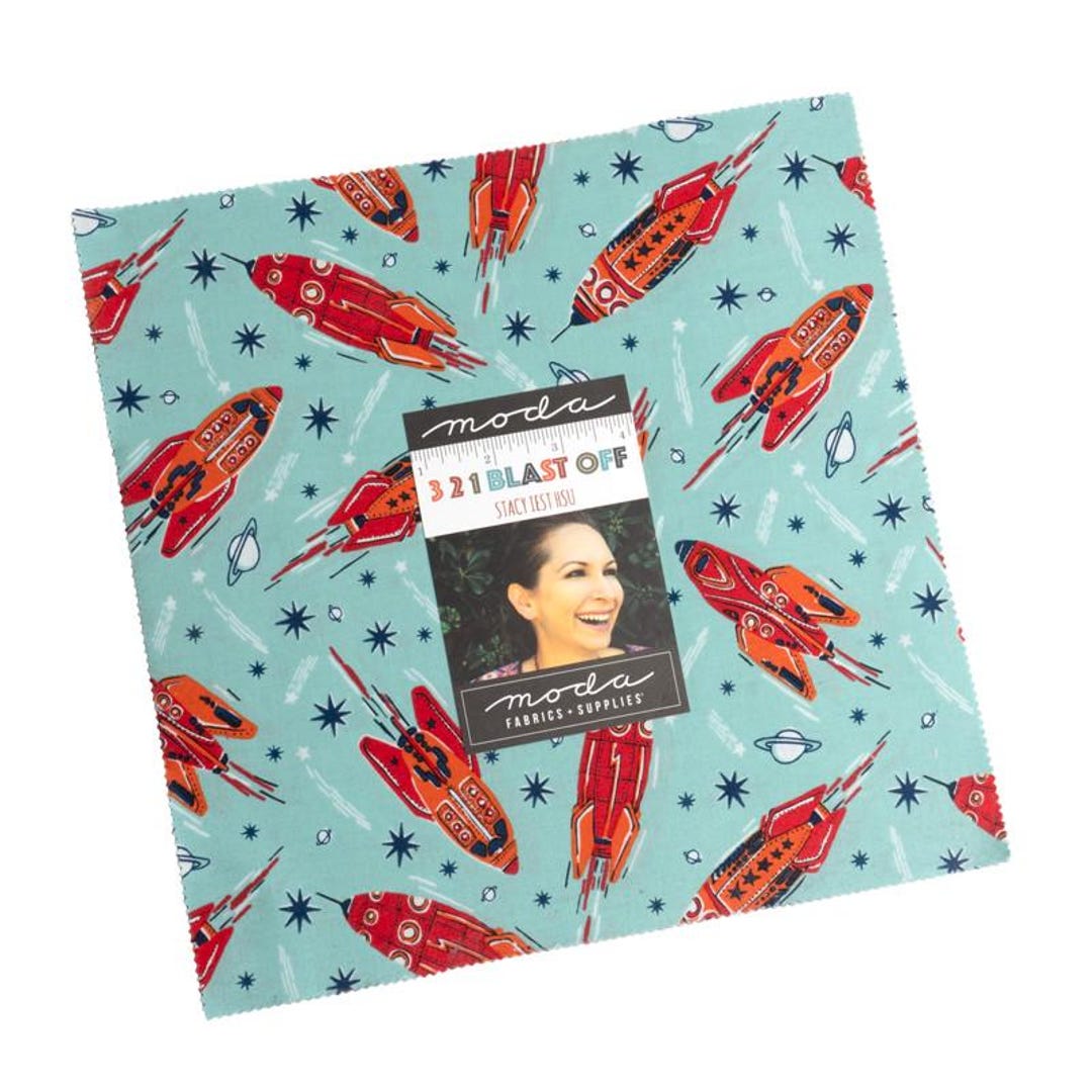 PRESALE 321 Blast off Layer Cake 10" by Stacy Iest Hsu for Moda Fabrics ...