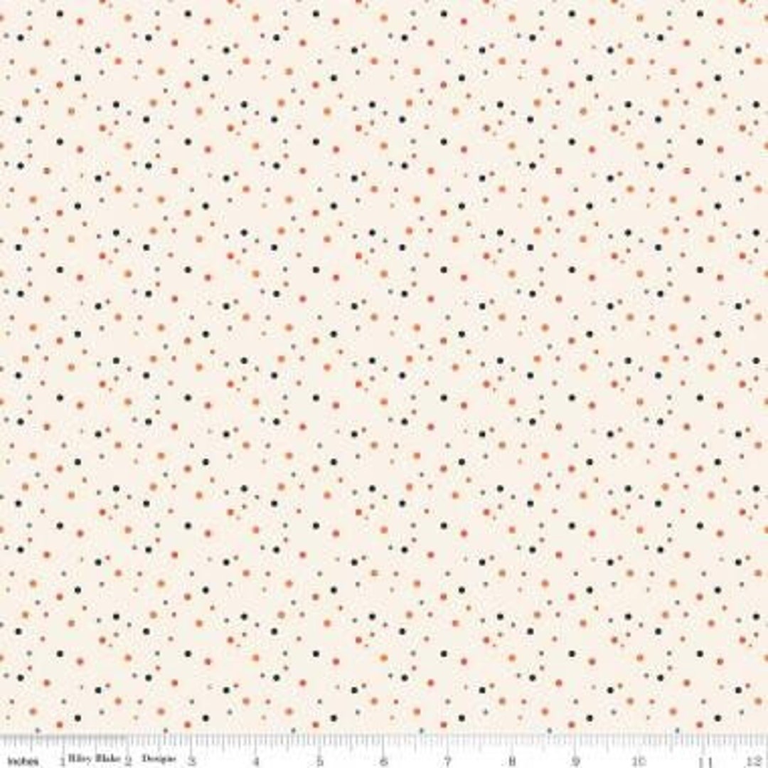 Hey Bootiful off White Dots Yardage by My Mind's Eye for Riley Blake ...