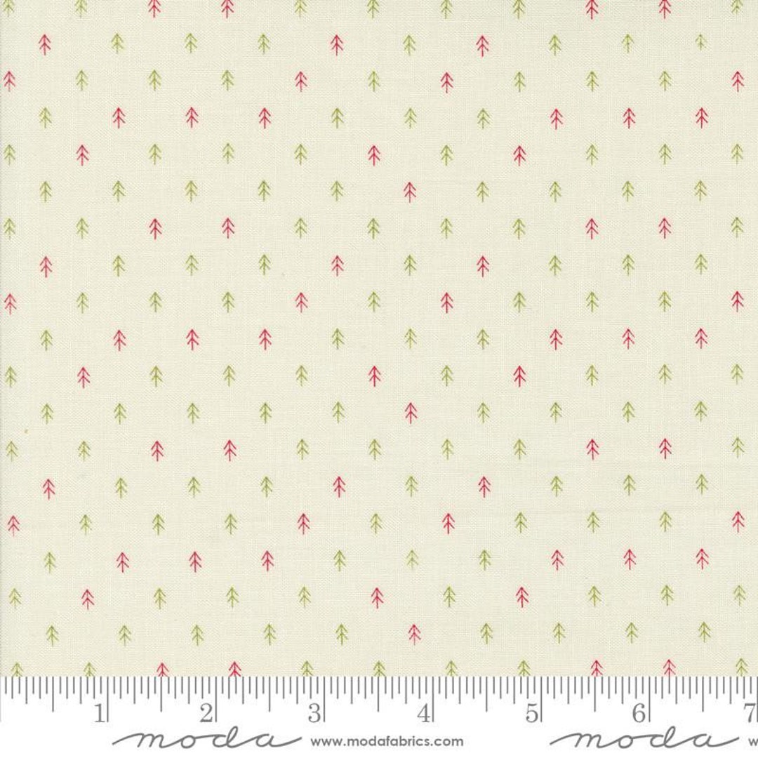 On Dasher Tiny Trees Vanilla Yardage by Sweetwater for Moda Fabrics ...