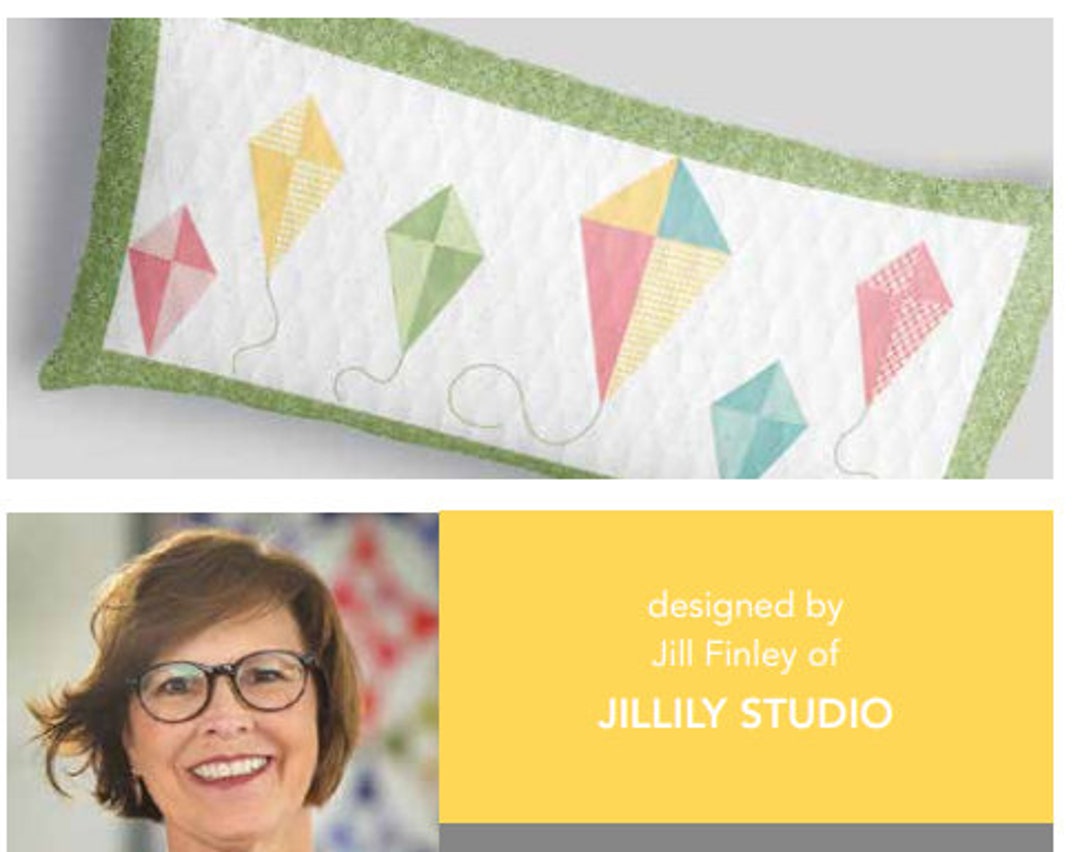 PRESALE Fly A Kite Bench Pillow Kit by Jill Finley for Riley - Etsy