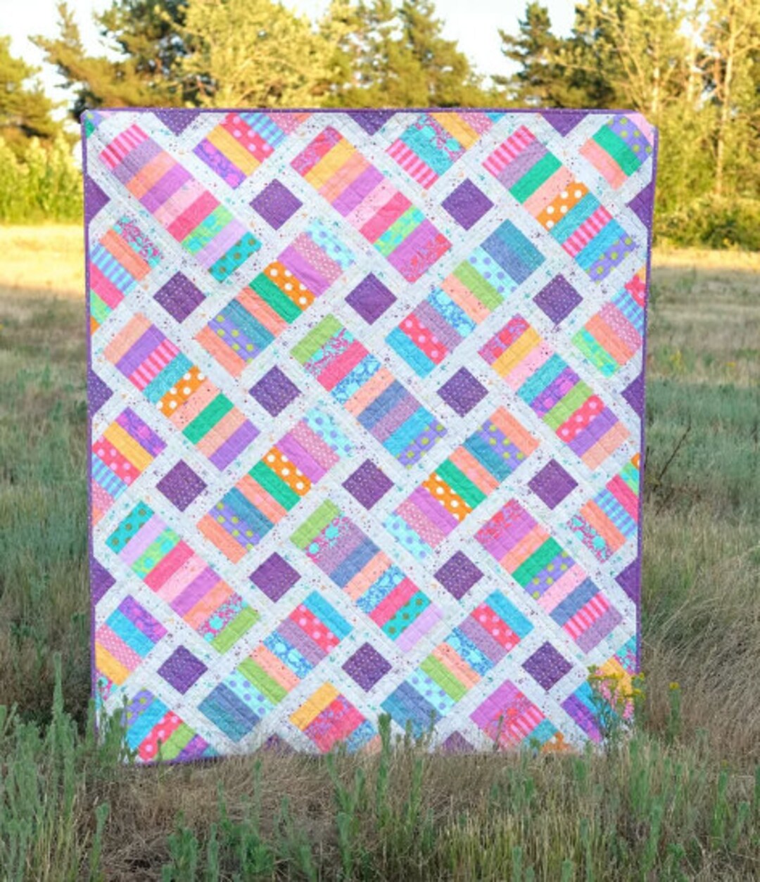 Iris Quilt Kit Using True Colors Tula Pink Fabrics | 59" X 69" Finished ...
