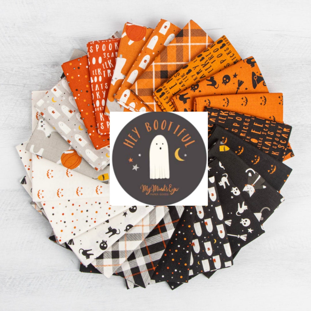 Hey Bootiful Charcoal Plaid Yardage by My Mind's Eye for Riley Blake ...