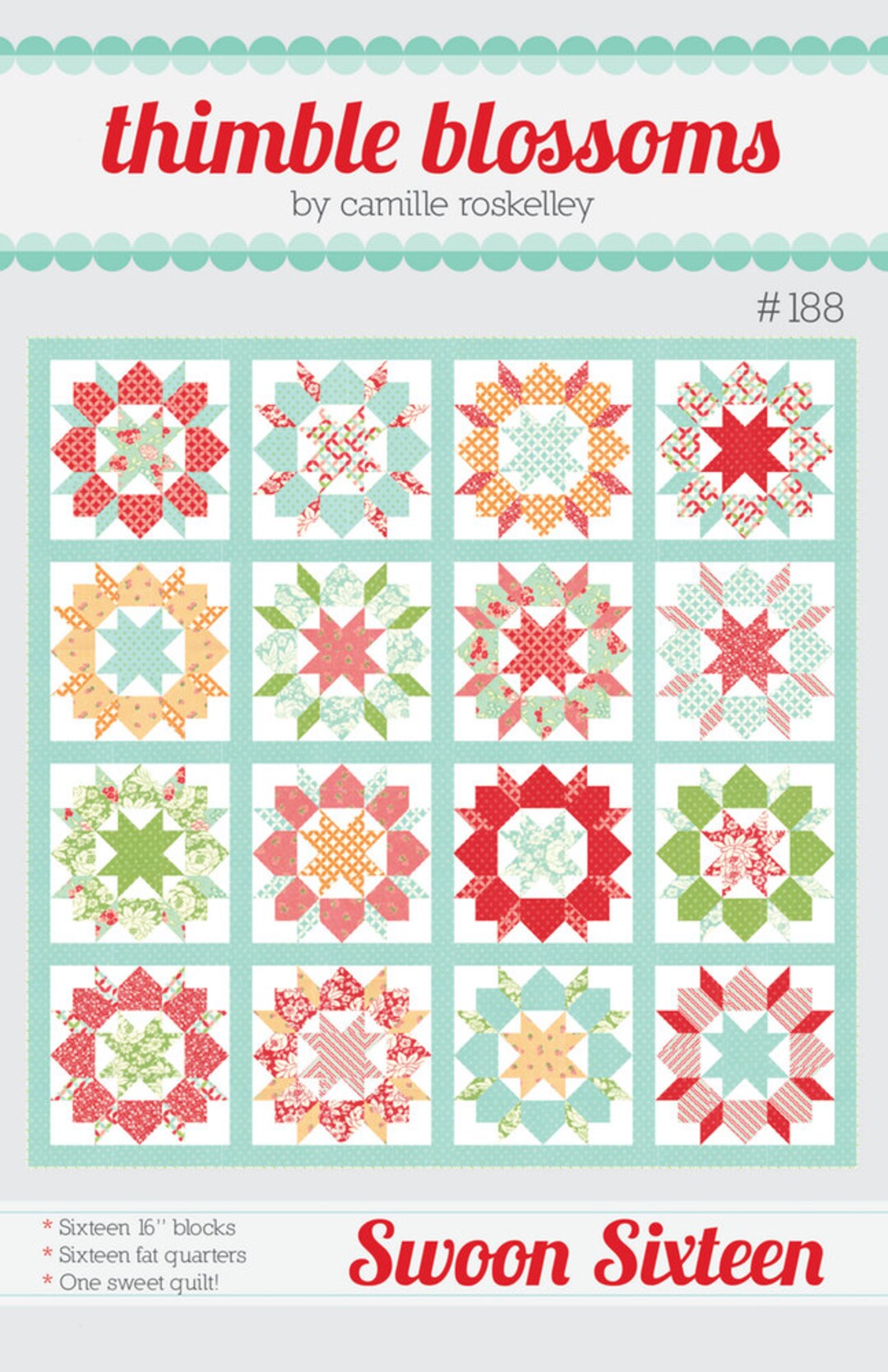 Swoon Sixteen Quilt Pattern by Thimble Blossoms | TB188 - Etsy