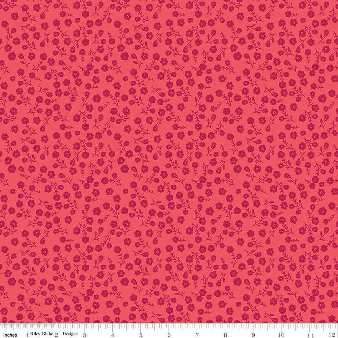 PRESALE Heirloom Red Ditsy Red Yardage by My Mind's Eye for Riley Blake ...