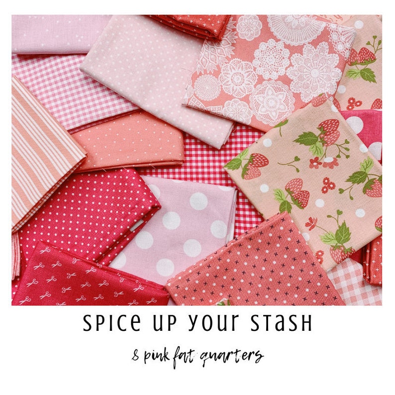 Spice up Your Stash 8 Pink Fat Quarters Curated Fat - Etsy