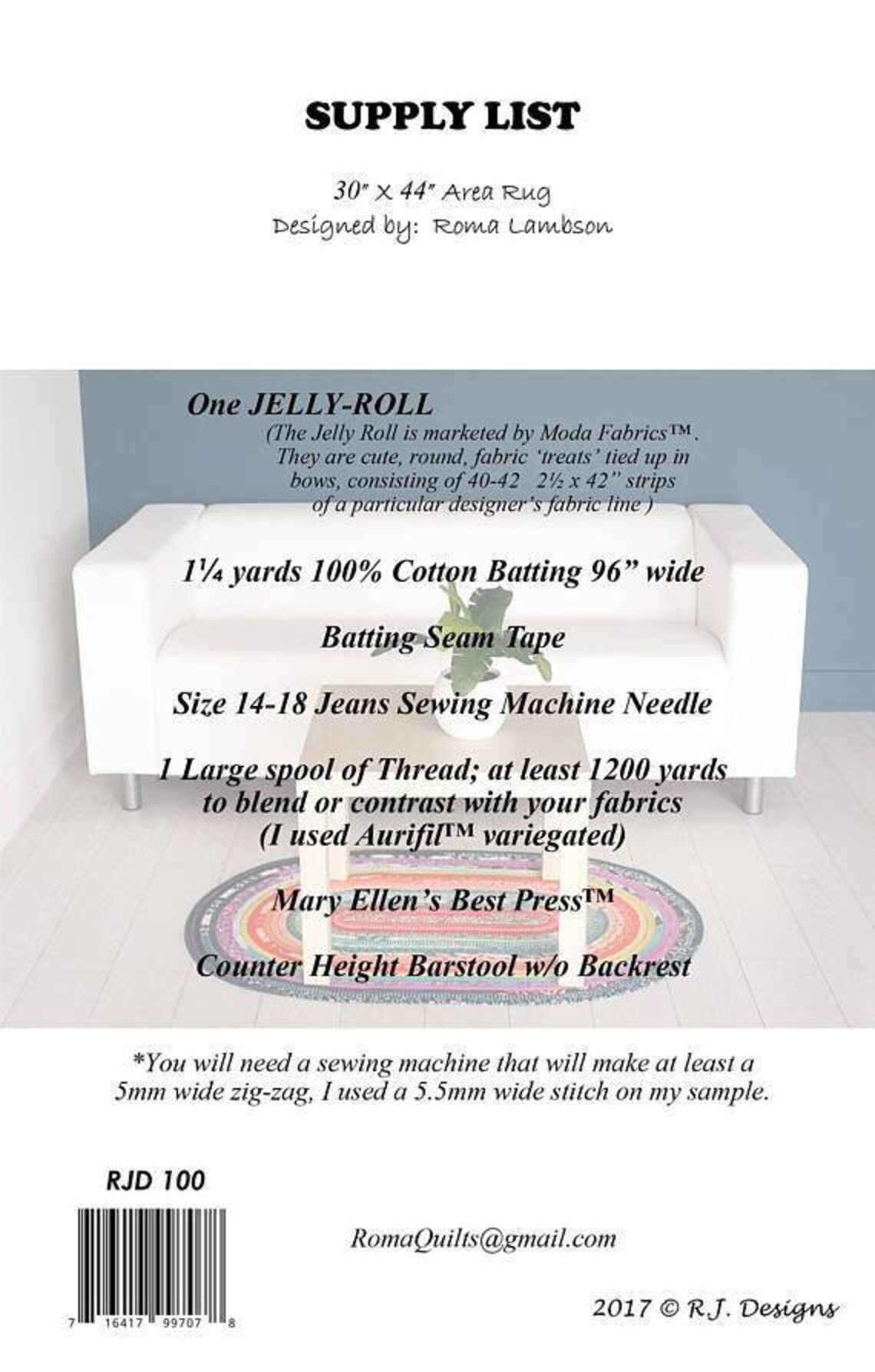 Jelly Roll Rug Pattern by RJ Designs RJD 100 Make Your Own - Etsy