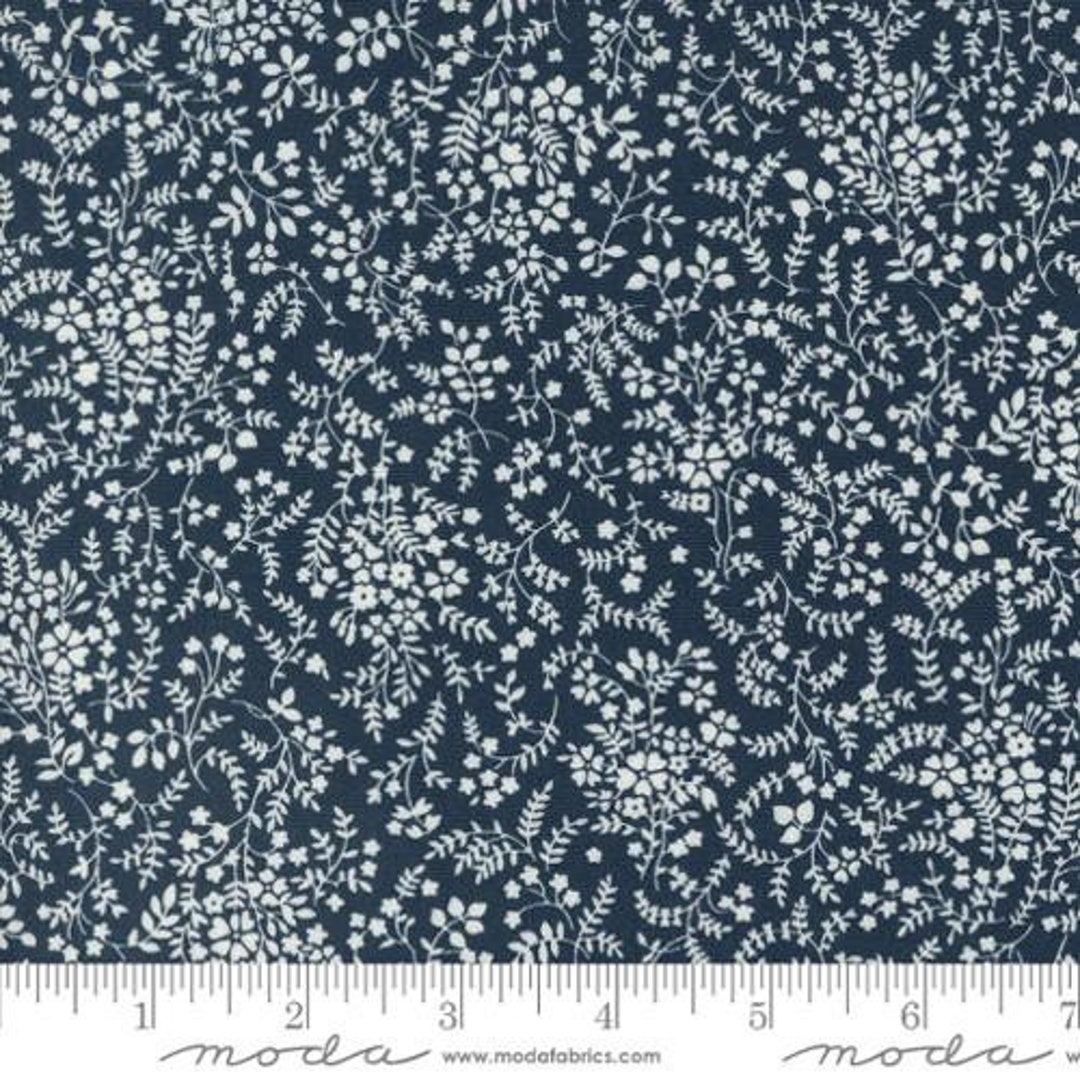 Shoreline Navy Breeze Yardage by Camille Roskelley for Moda Fabrics fat ...