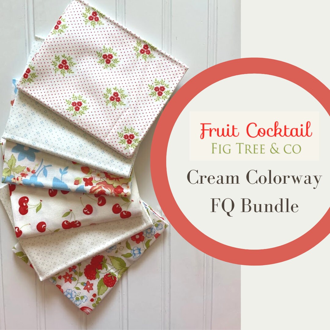 Fruit Cocktail Cream Colorway FQ Bundle by Fig Tree for Moda - Etsy