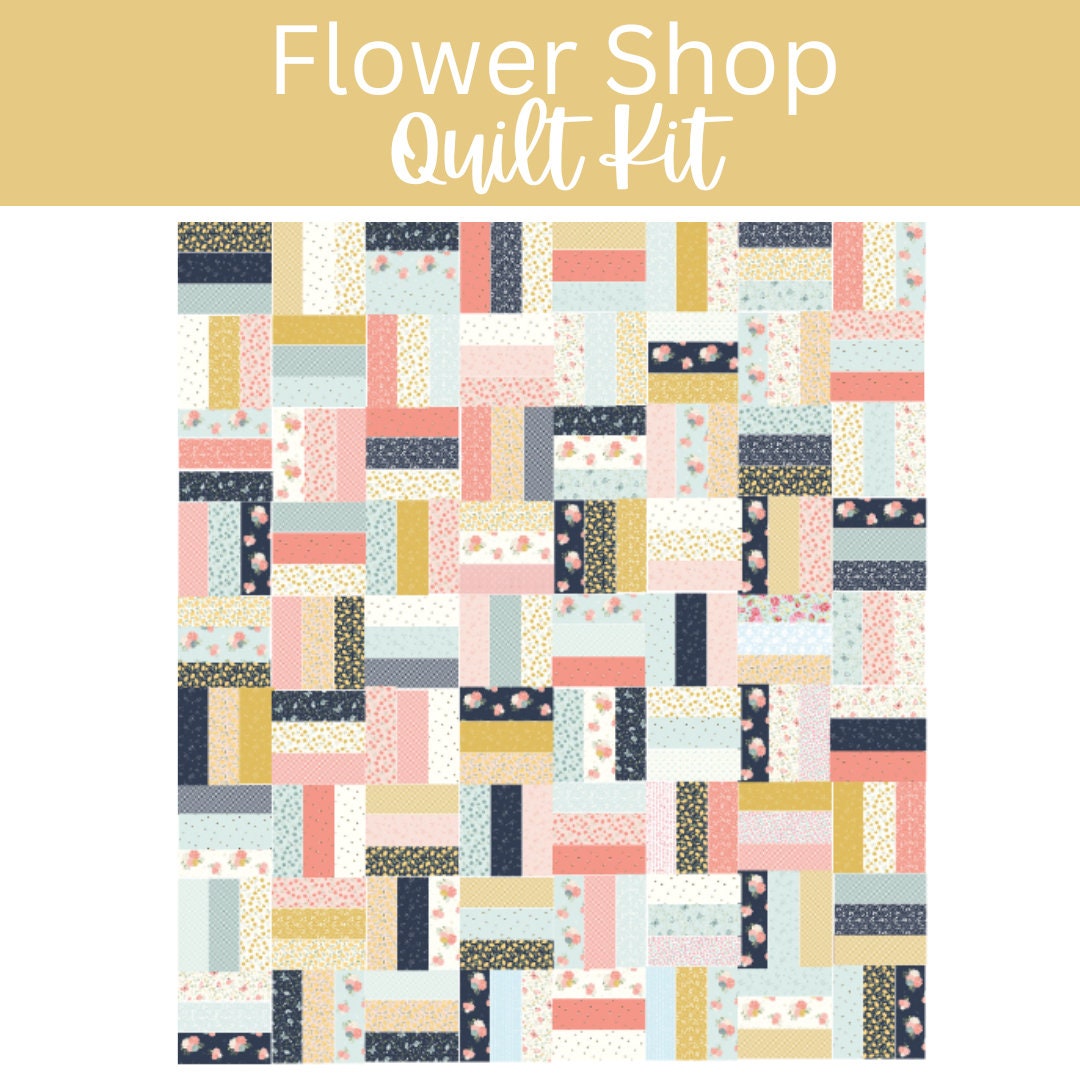 Flower Shop Quilt Kit Featuring Daybreak Fabrics by Cotton and Joy 48 X ...