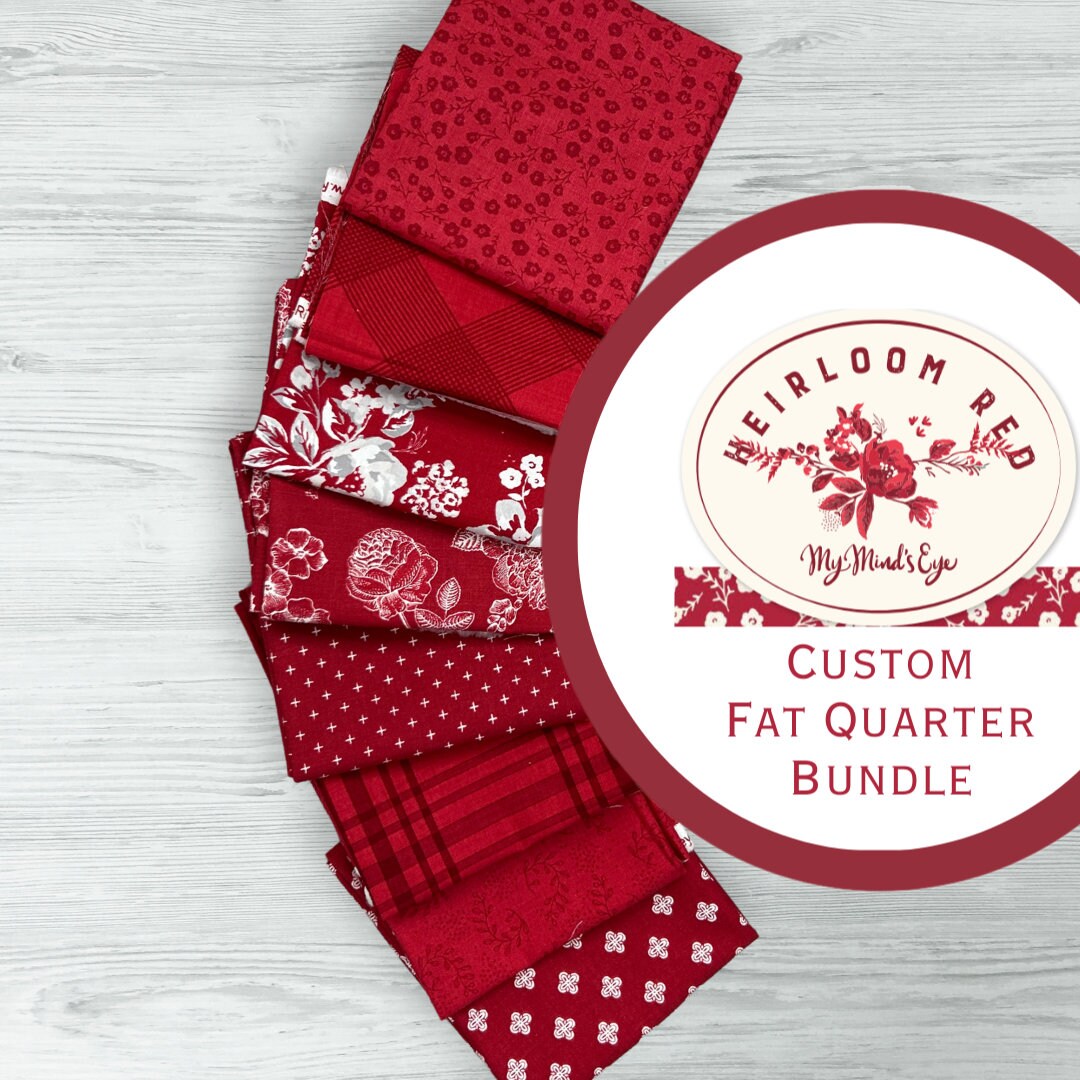 Heirloom Red Custom Bundle by My Mind's Eye for Riley Blake Designs 6 ...