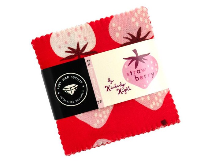 Strawberry Mini Charm Pack by Kimberly Kight for Ruby Star Society | 42 ...