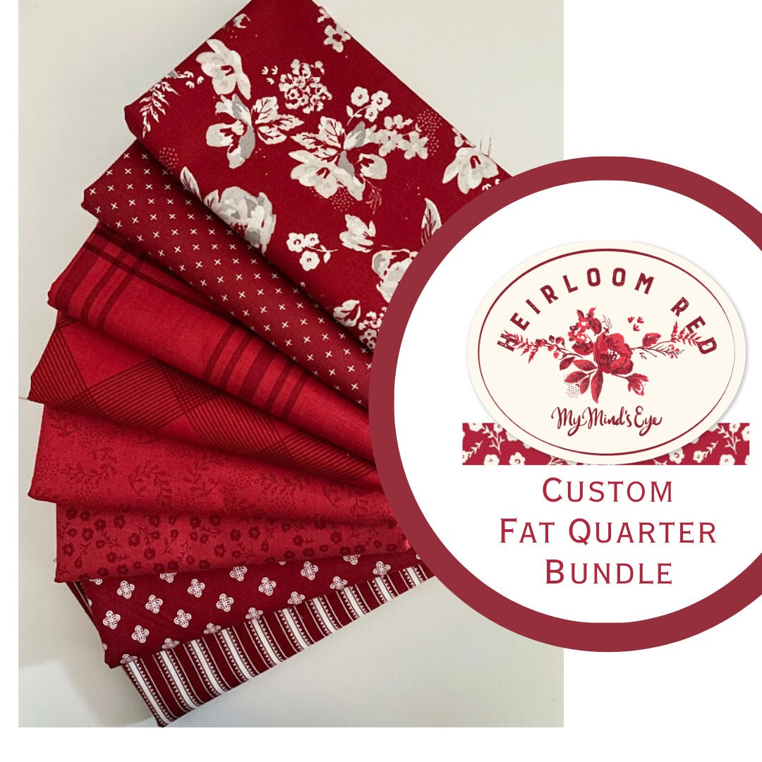 Heirloom Red Custom Bundle by My Mind's Eye for Riley Blake Designs 9 ...