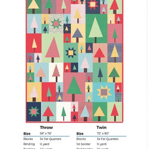 Pine Hollow Patchwork Forest Quilt Pattern by Amy Smart of Diary of a Quilter FQ Friendly Two ...