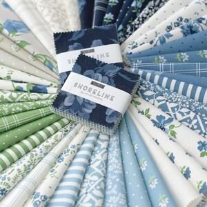 Shoreline Navy Breeze Yardage by Camille Roskelley for Moda Fabrics fat ...