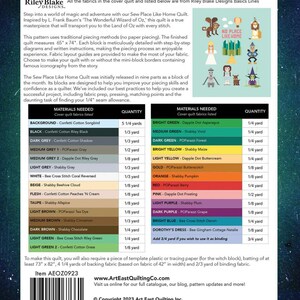 Sew Place Like Home Quilt Pattern by Art East Quilting Co. 65 X 74 - Etsy