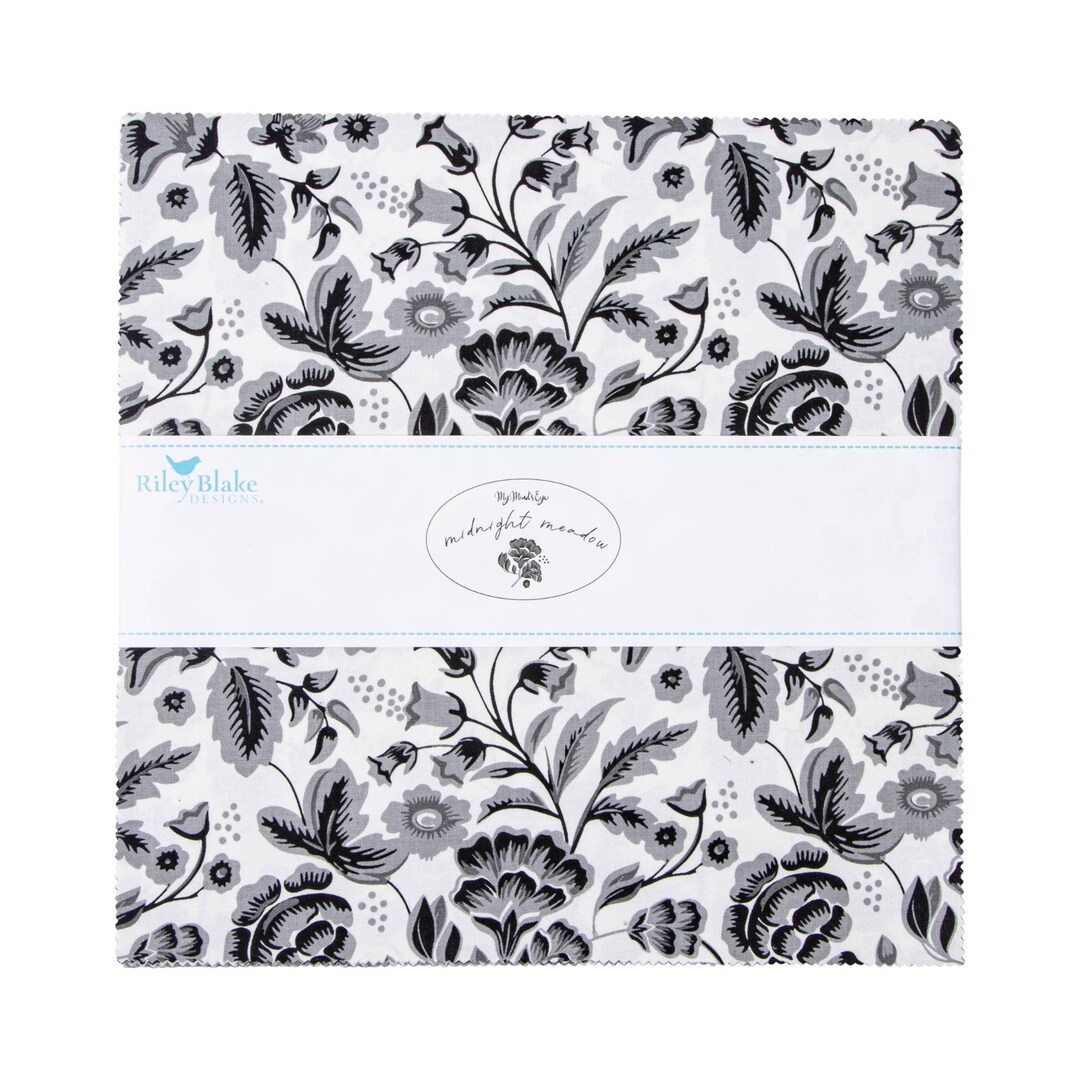 Midnight Meadow 10" Stacker by My Mind's Eye for Riley Blake Designs | 42 Precut 10" Squares ...