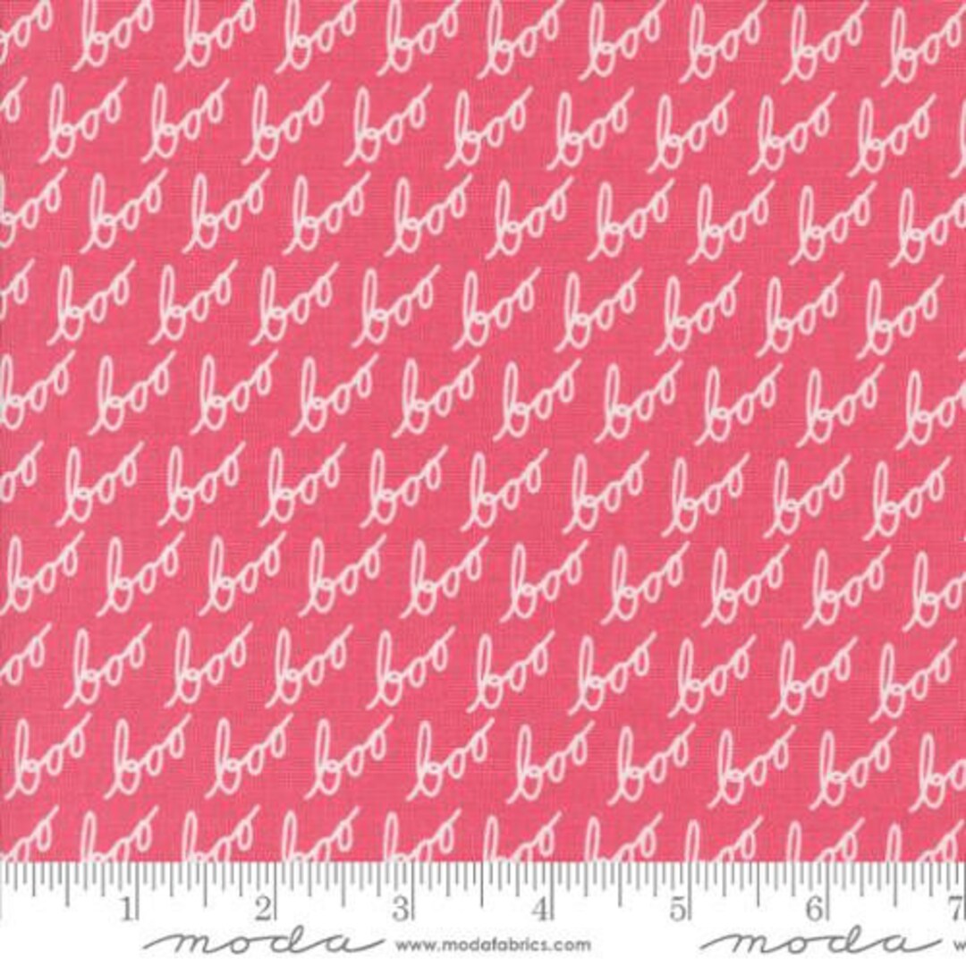 Hey Boo Love Potion Pink Boo Yardage by Lella Boutique for Moda Fabrics ...