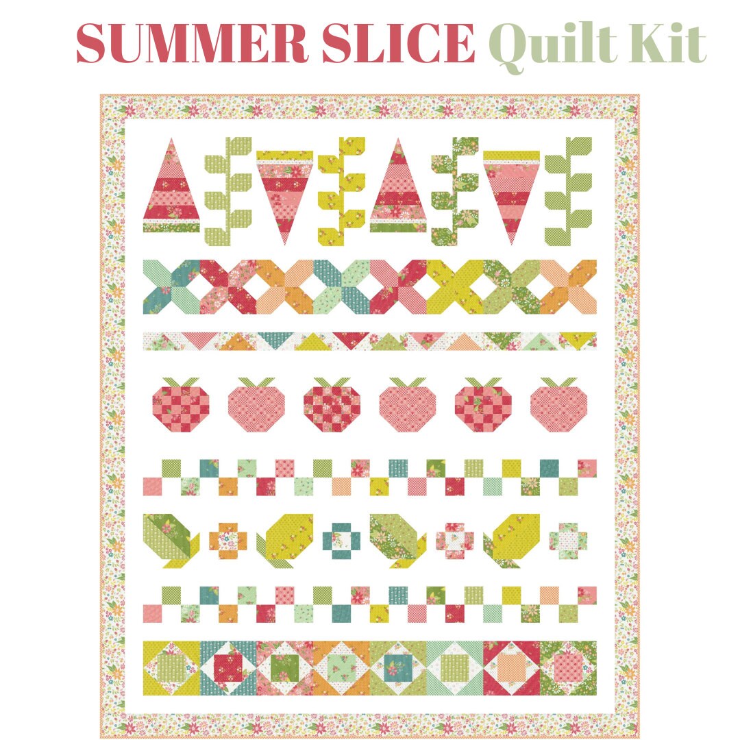 Summer Slice Quilt Kit Featuring Strawberry Lemonade Yardage by Sherri ...