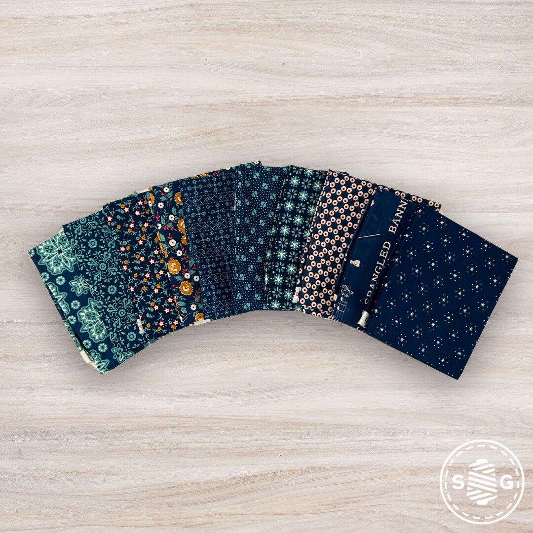 Americana Custom Fat Quarter Bundle Denim Colorway by Lori Holt of Bee ...