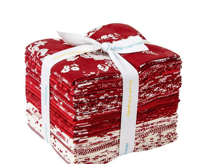 Heirloom Red Fat Quarter Bundle by My Mind's Eye for Riley Blake ...