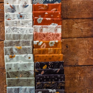 Woodland and Wildflowers Bluestone Leaf Lore Yardage by Fancy That ...