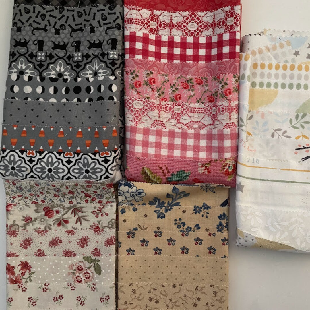 Moda Collection Sampler Pack Factory Cut Fabric Samples Assorted Lines ...