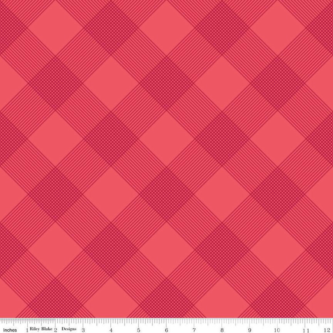 Heirloom Red Line Plaid Red Yardage by My Mind's Eye for Riley Blake ...