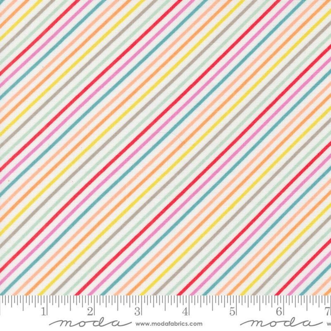 Laguna Sunrise Stripes off White Yardage by Sherri & Chelsi for Moda ...