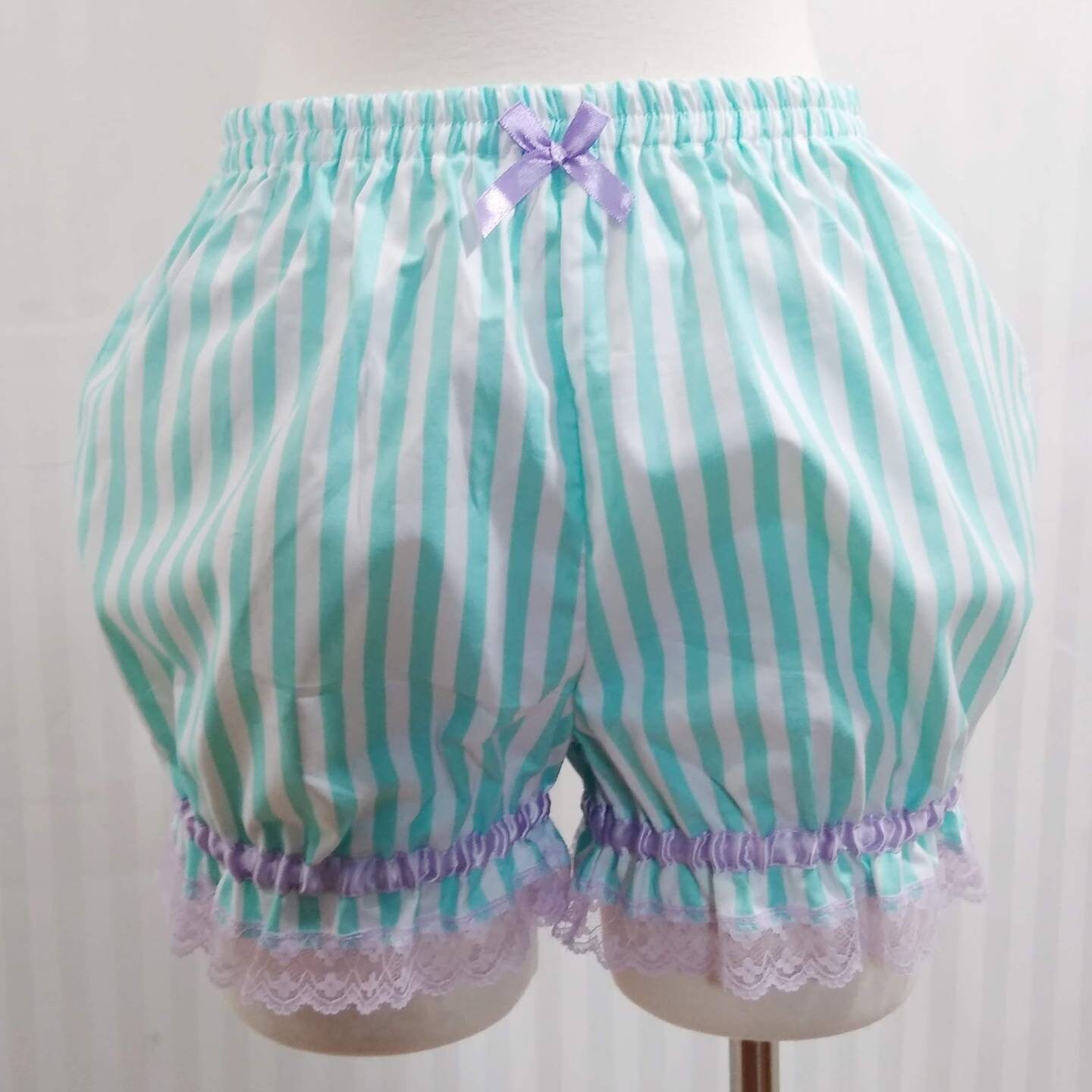 Mint striped fairy kei pastel micro mini lolita bloomers | Etsy