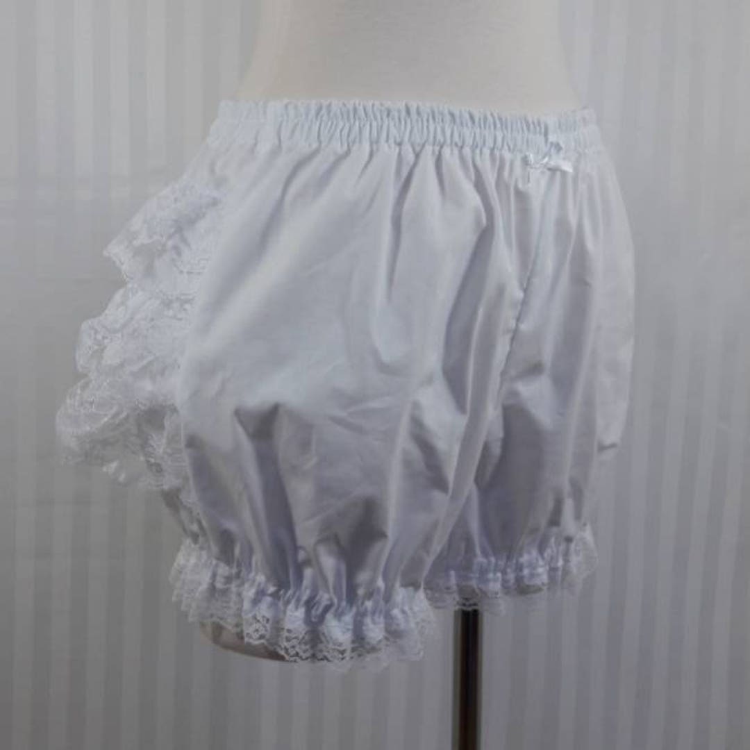 White Micro Mini Short Bloomers Steampunk Lolita Adult Small to Plus ...