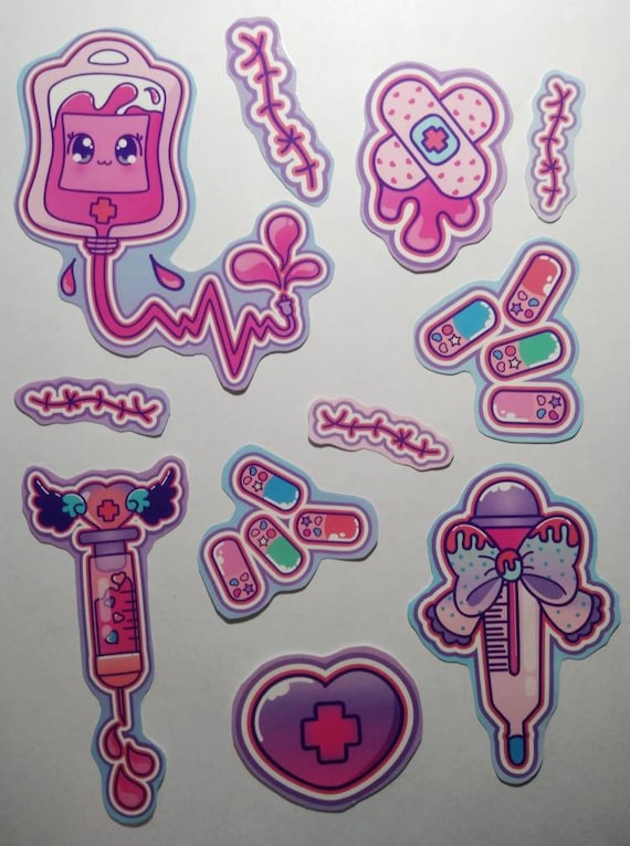 Decora Kei Menhera Yami Kawaii Yume Hand Cut Glossy Sticker 11 | Etsy