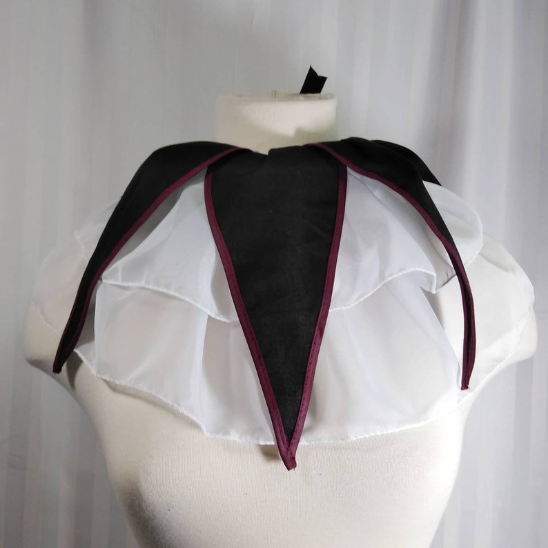 Black and White Mardi Gras Jester Clown Neck Ruffle Only - Etsy