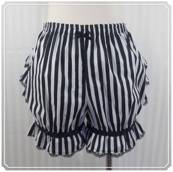CHOOSE YOUR COLOR Stripe Fancy Ruffle Short Bloomers Steampunk - Etsy