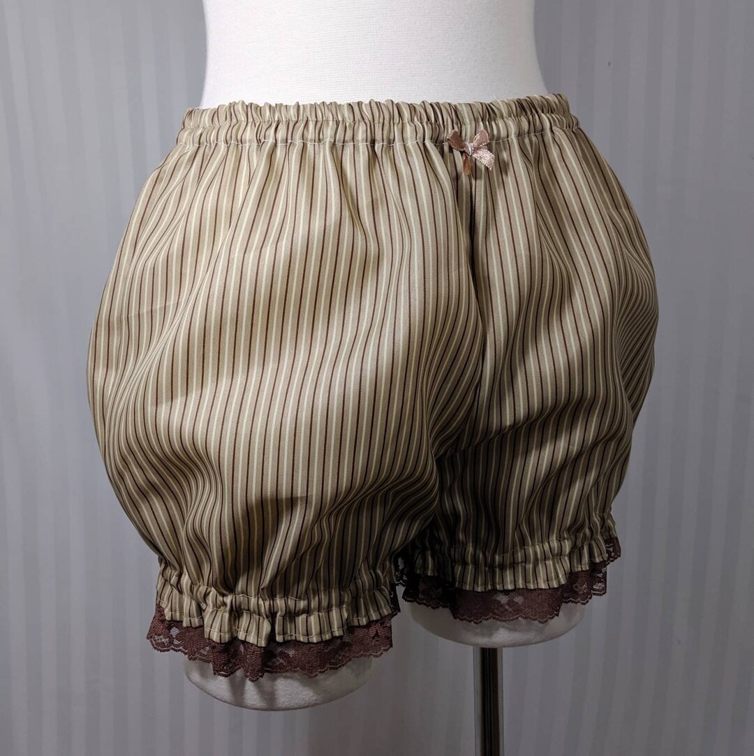 Steampunk Brown Stripe Micro Mini Lolita Bloomers Adult--small to Plus ...