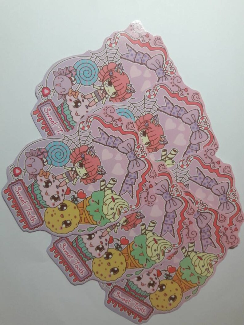 Kawaii Fairy Kei Pastel Decora Hand Cut Glossy Large Sticker - Etsy