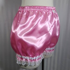 Mini Satin Burlesque Bloomers With White Lace Trim Steampunk Lolita ...